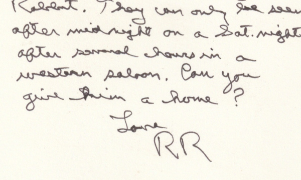 Ronald Reagan Signed Letter Mythical Jackalope | Raab Collection