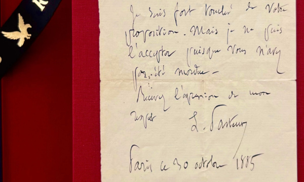 Louis Pasteur Signed Letter Rabies Test Subject | Raab