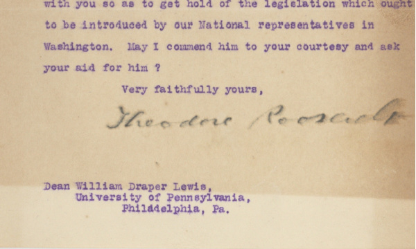 Theodore Roosevelt Signed Letter Progressive Party Agenda | Raab