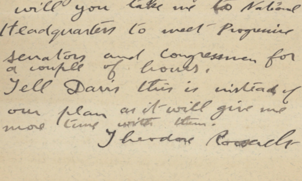 Theodore Roosevelt Signed Letter Progressive Party | Raab