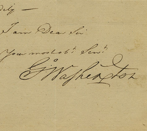 George Washington Letter Signed to His Spy Chief | Raab