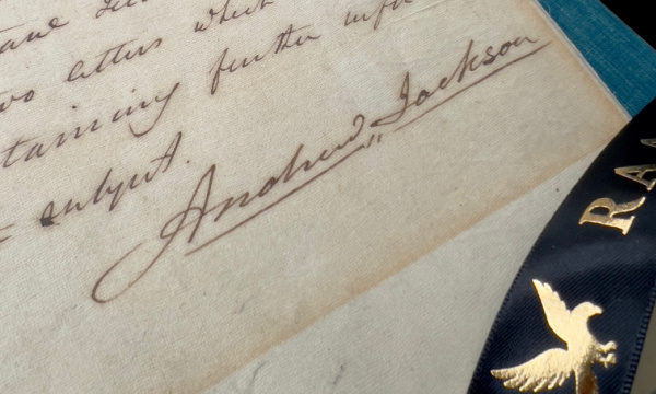 Andrew Jackson Signed Letter First Indian Removal Treaty | Raab