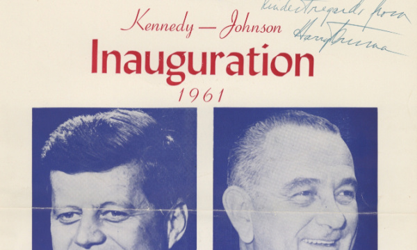 Harry Truman Signed Program Inauguration of JFK | Raab