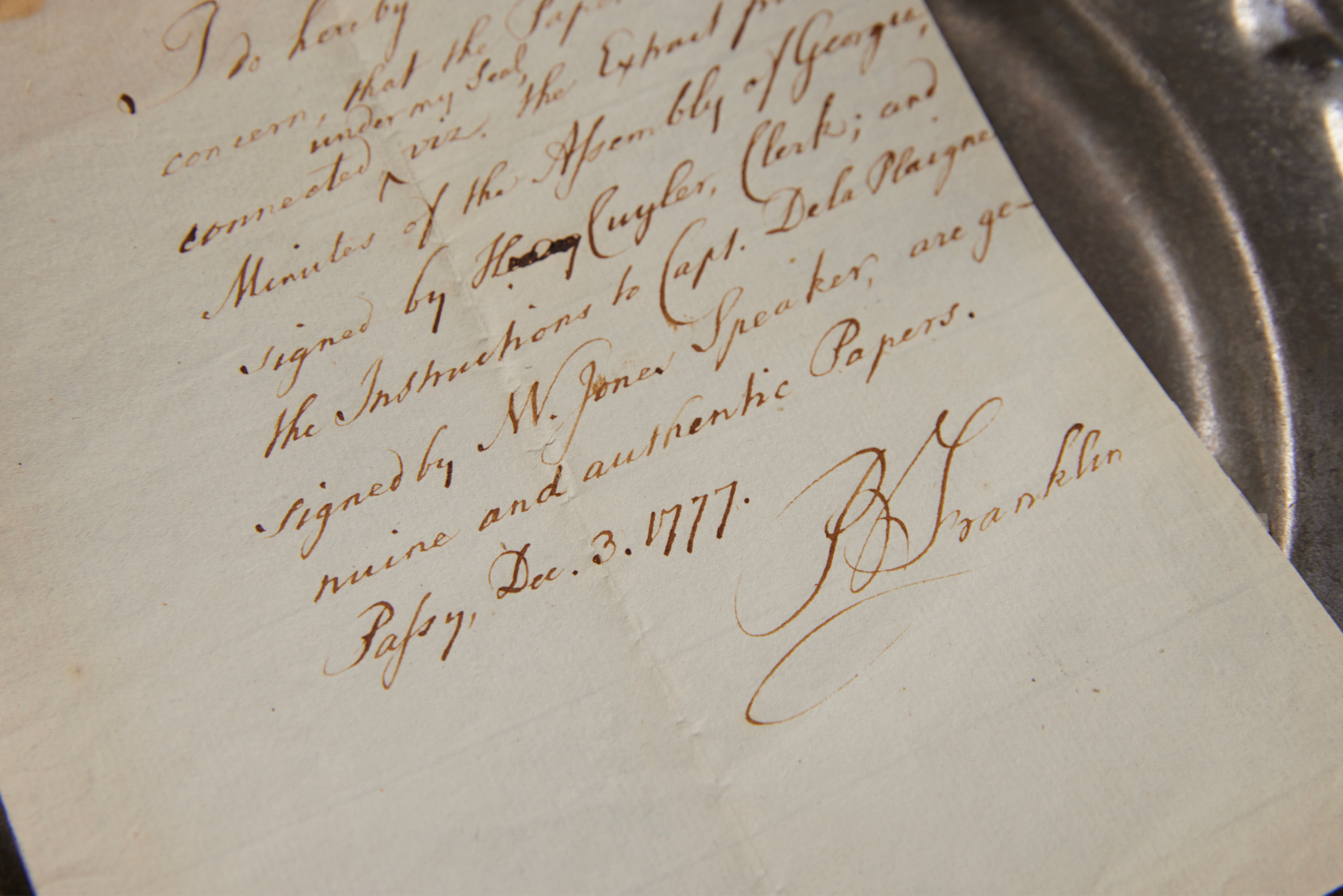 The Story Behind a Signed Benjamin Franklin Document | Raab