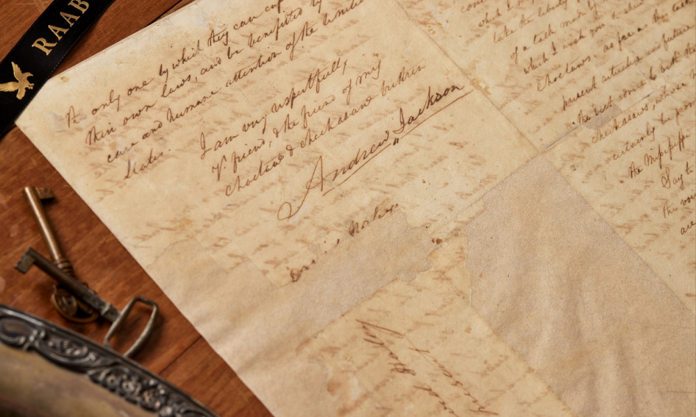 Andrew Jackson Signed Letter Indian Tribes | Raab Collection